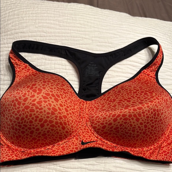 Nike | Intimates & Sleepwear | Nike Orange Sports Bra With ...